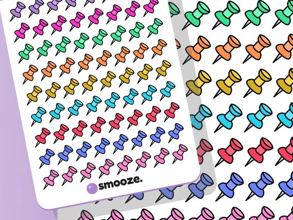 Drawing Pin Planner Stickers Uk Pin Icon Organiser Sticker - Etsy