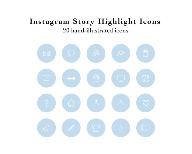 Instagram Highlight Icons Baby Blue Instagram Story Highlight Covers ...