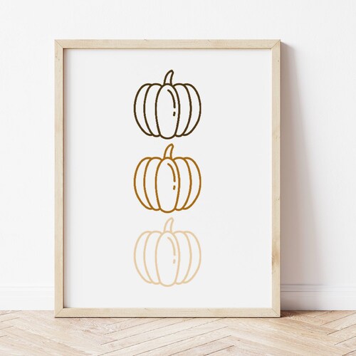 Pumpkin Printable Fall Digital Print Fall Wall Decor Digital - Etsy