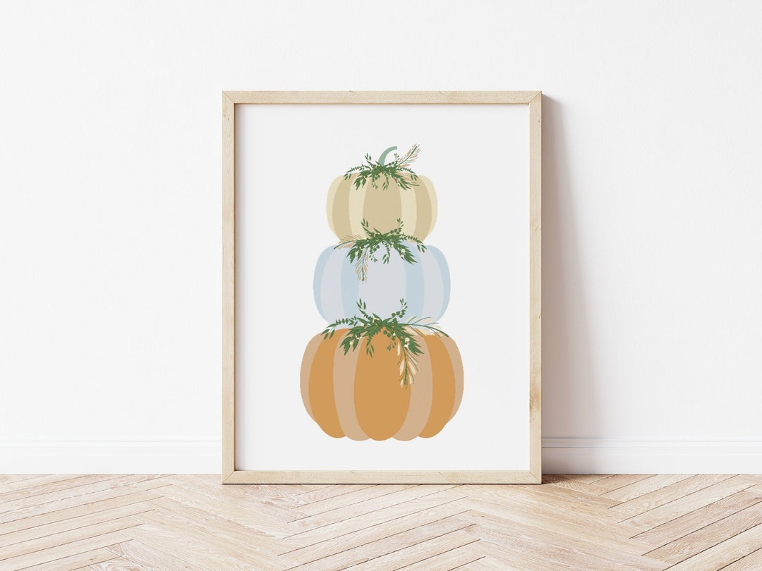 Calabazas Imprimibles Otoño Impresión Digital Fall Wall Decor - Etsy España