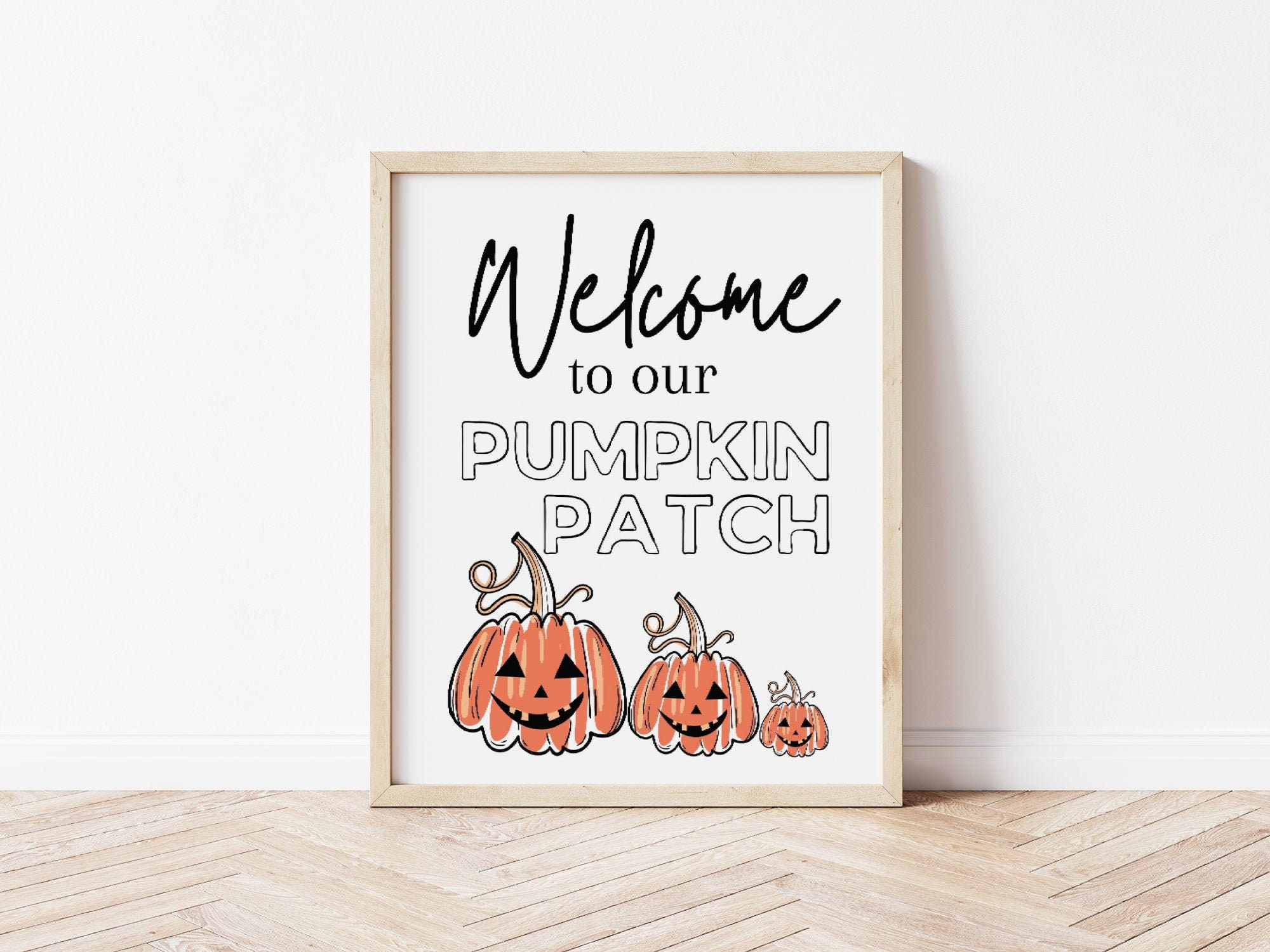 Welcome to Our Pumpkin Patch Printable Wall Art Digital Print Fall Art ...