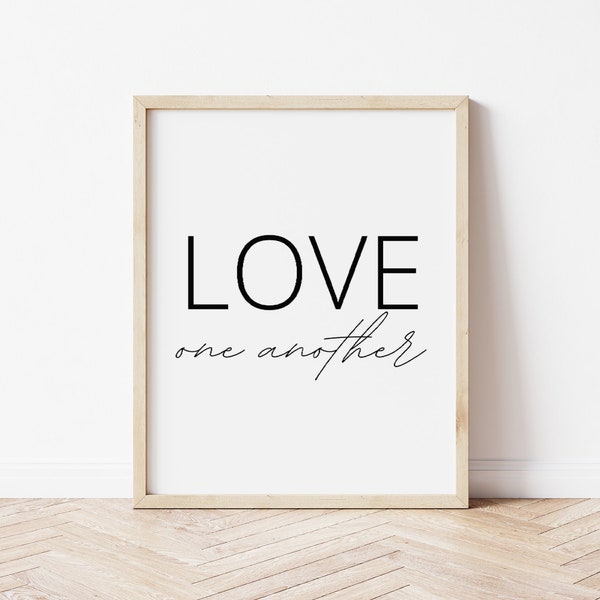 Love One Another Art - Etsy
