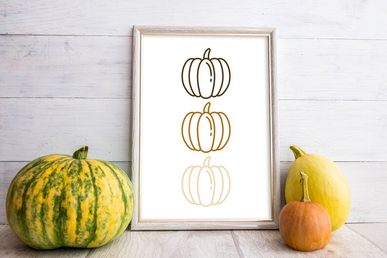 Pumpkin Printable Fall Digital Print Fall Wall Decor Digital | Etsy