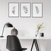 Set of Prints,black and White,watercolor Leaves,instant Digital ...
