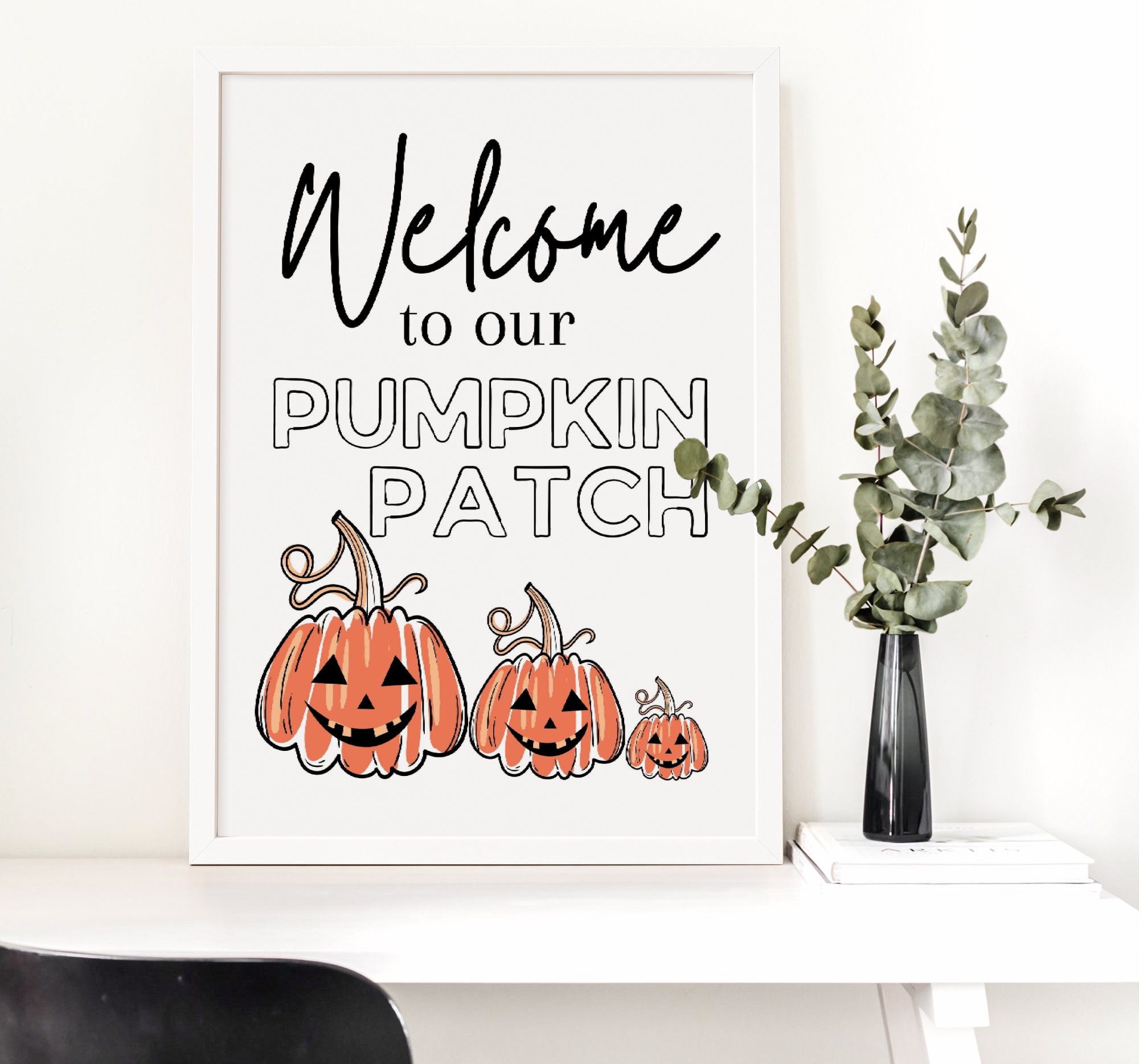 Welcome to Our Pumpkin Patch Printable Wall Art Digital Print Fall Art ...