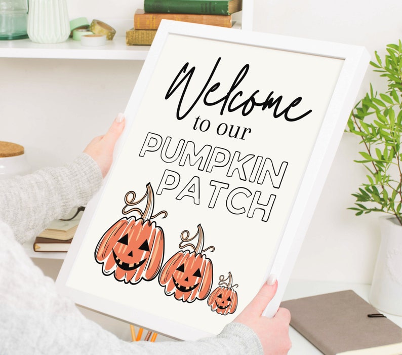 Welcome to Our Pumpkin Patch Printable Wall Art Digital Print Fall Art ...