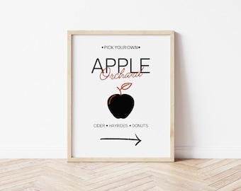 Printable Apple Orchard Sign - Etsy