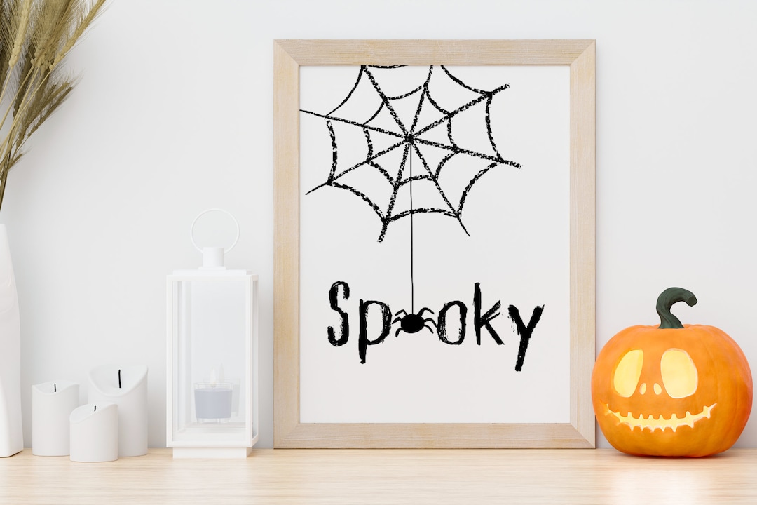 Spooky Halloween Wall Decor Printable Halloween Art Instant Digital ...