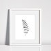 Set of Prints,black and White,watercolor Leaves,instant Digital ...