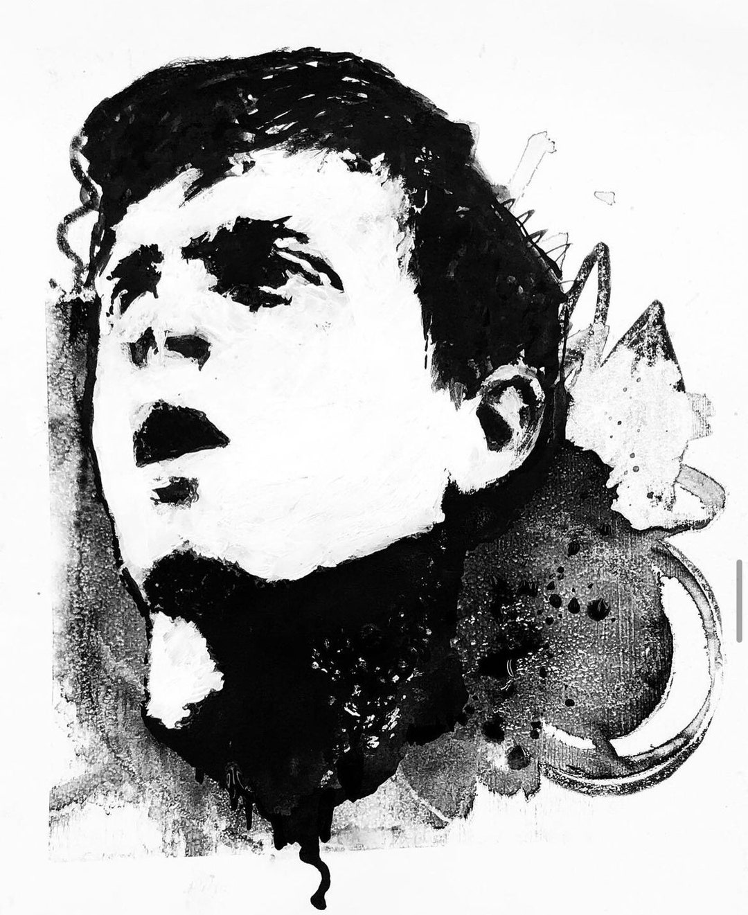 Monoprint Portrait Ian Curtis, Joy Division - Etsy