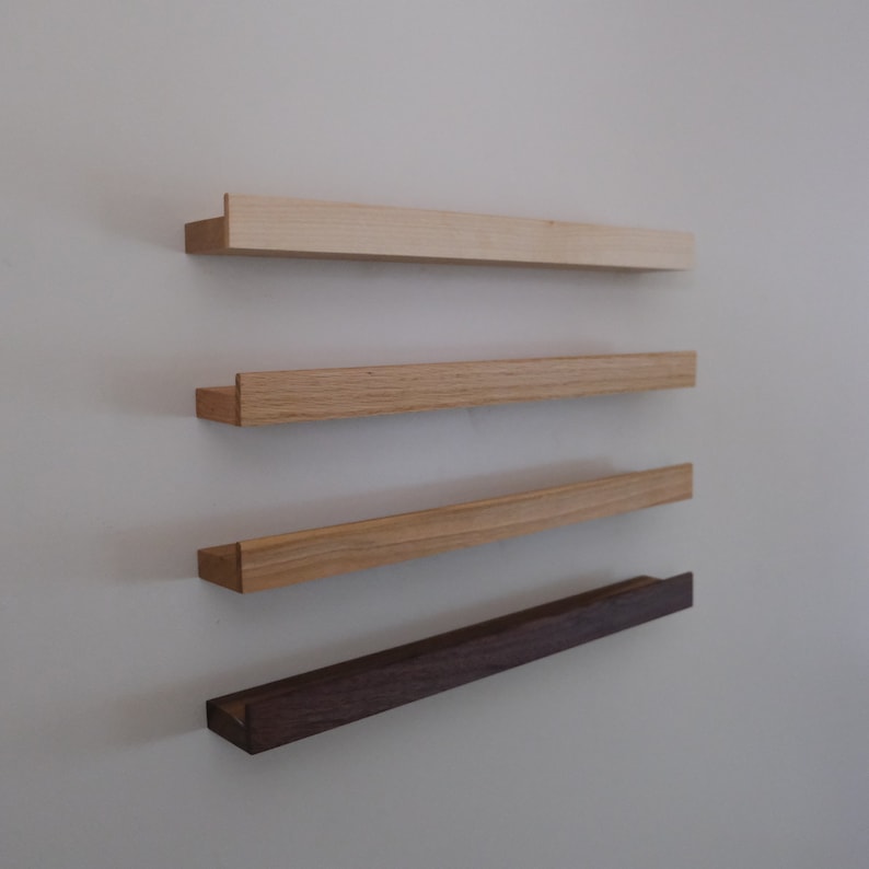 Hardwood 2” Deep Ledge Shelf – Refined, Minimal Design –picture Ledge ...