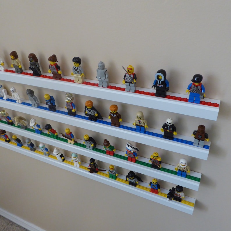 Floating Hardwood Minifigure Display Shelf ONE 1 White - Etsy