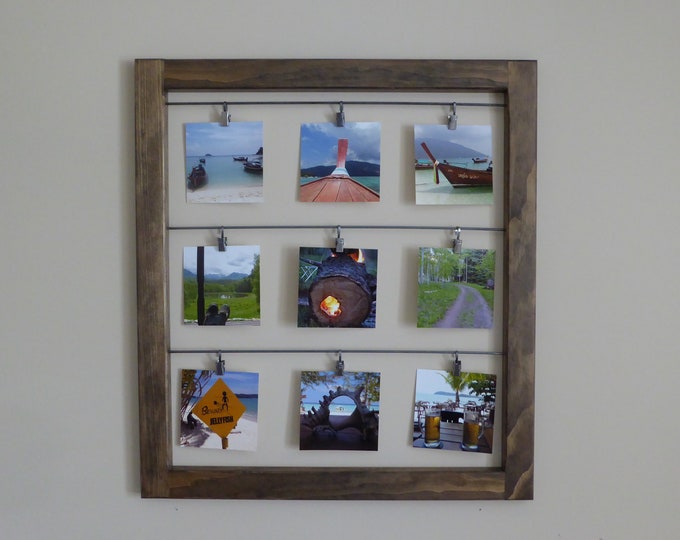 Rustic Clothespin Photo Display. Baby Shower Display. Wedding Photo ...