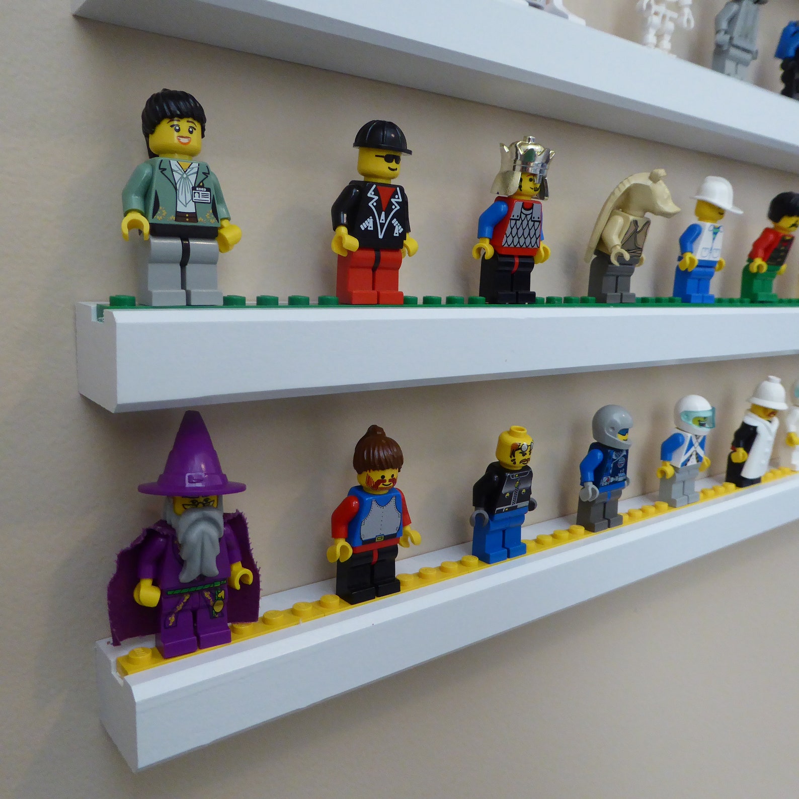 Floating Hardwood Minifigure Display Shelf ONE 1 White | Etsy