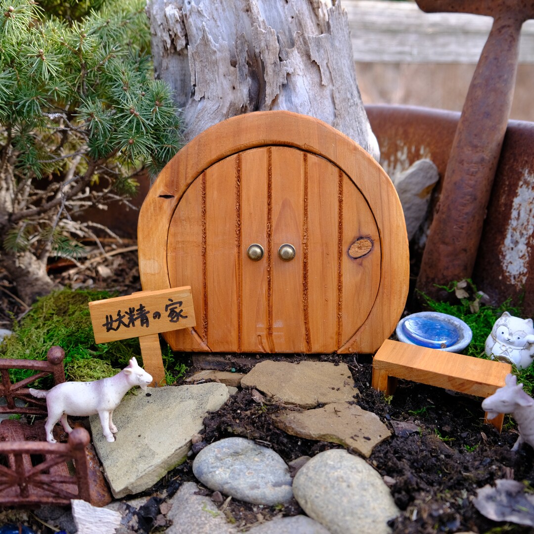 Fairy Garden Door – “hobbit Hole Underling” – Double Faux Bronze Door ...