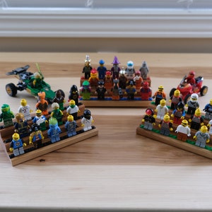 Tri-level Stepped Minifigure Shelf – Desktop Minifigure Display Shelf ...