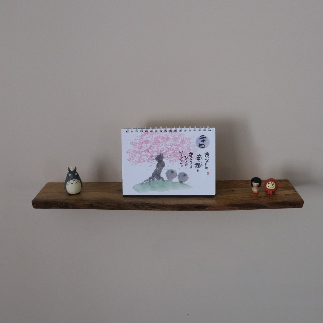 Live Edge Floating Shelf - Rare and Unique Live Oak – Easy Keyhole ...