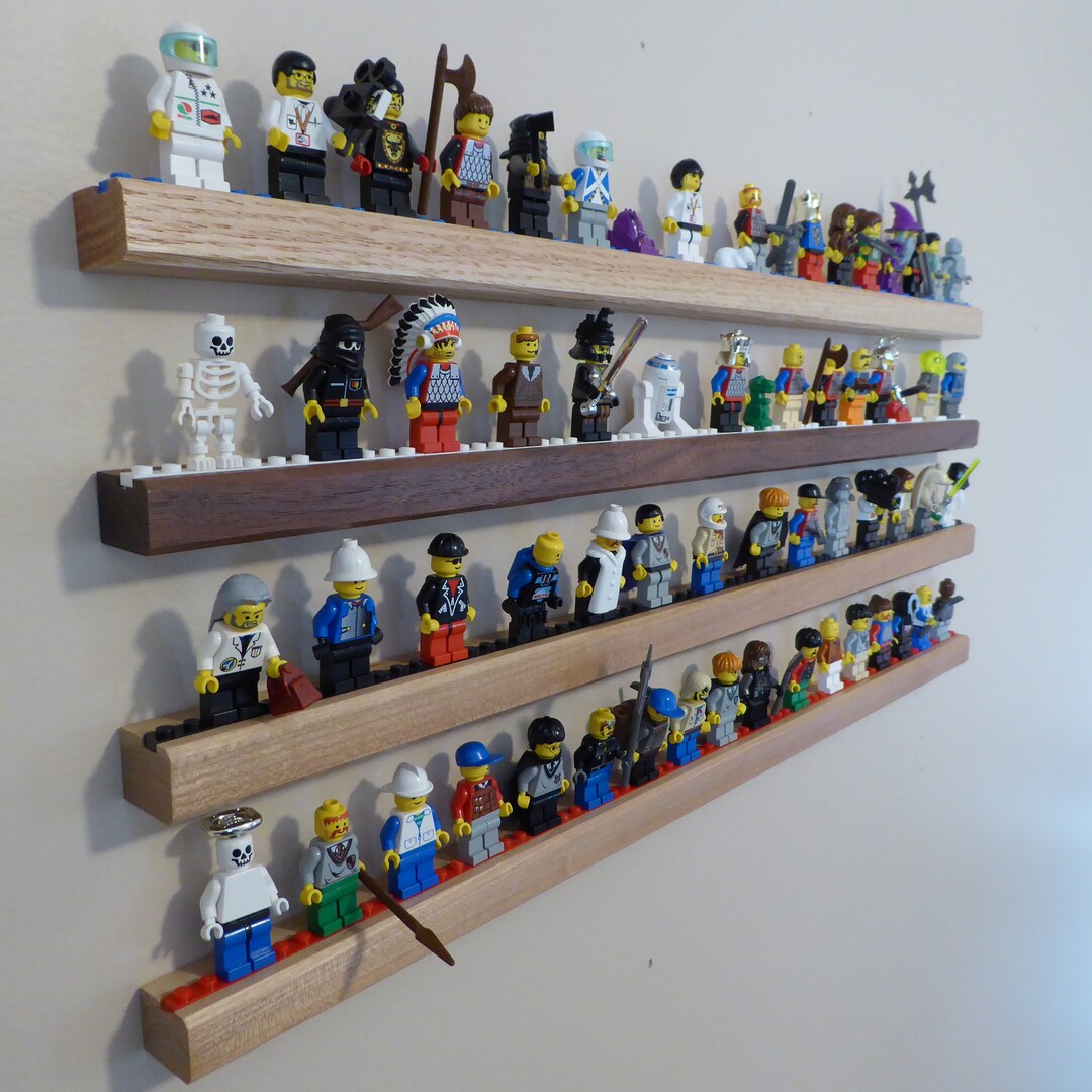 Floating Hardwood Minifigure Display Shelf ONE 1 Various - Etsy