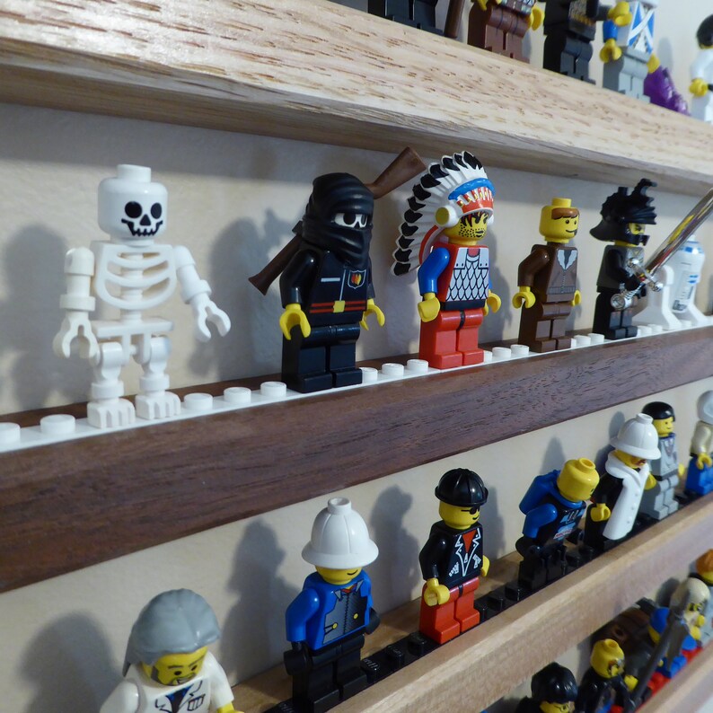 Floating Hardwood Minifigure Display Shelf ONE 1 Various - Etsy