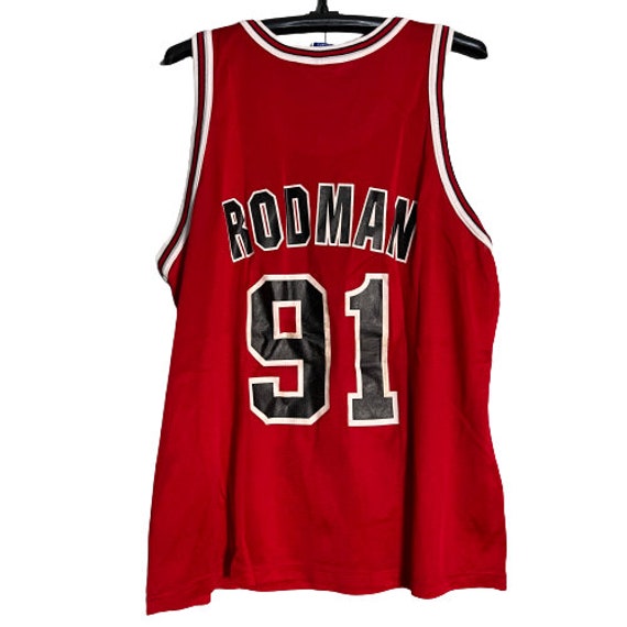 Vintage Dennis Rodman Chicago Bulls #91 Jersey by Cha… - Gem