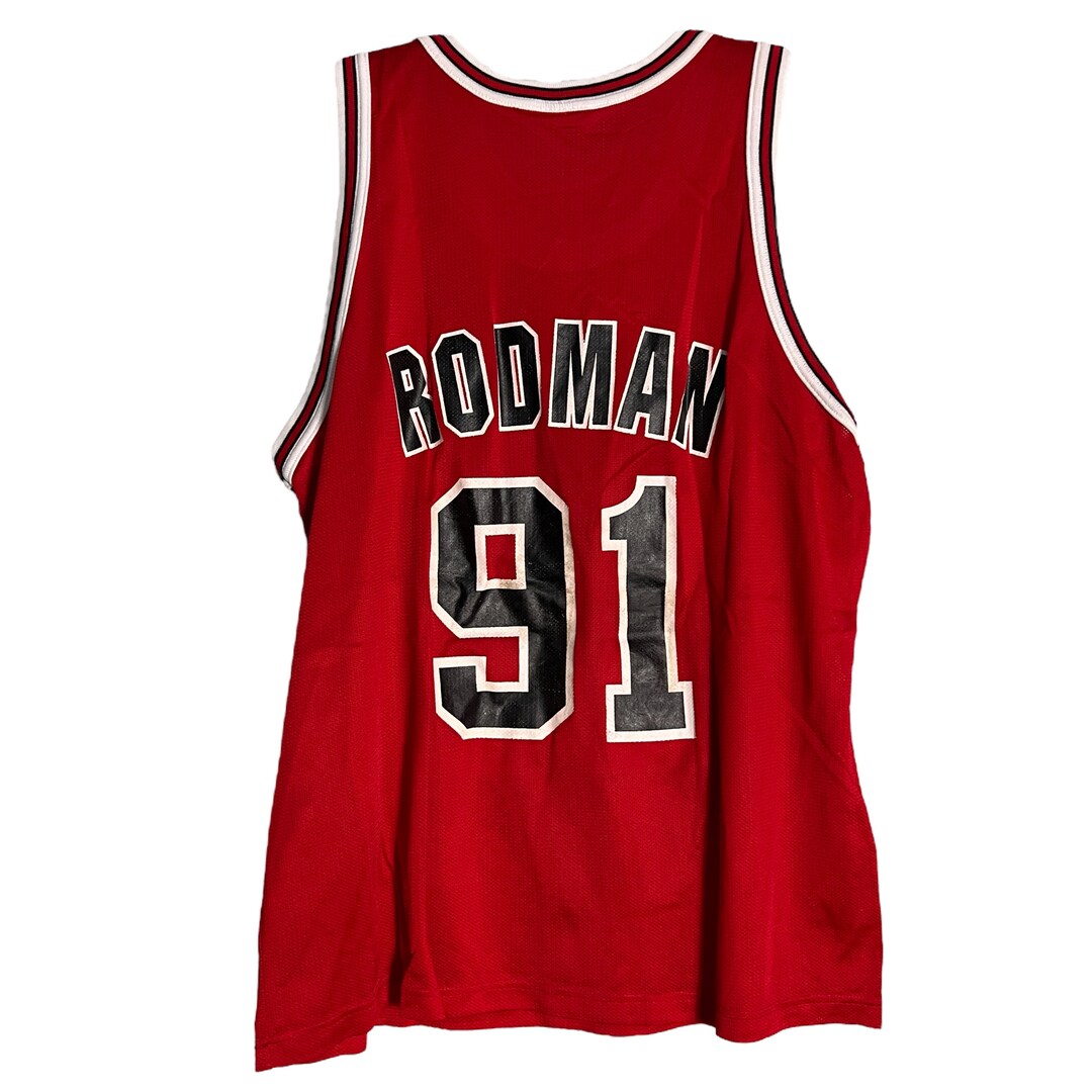 Vintage Dennis Rodman Chicago Bulls #91 Jersey by Champion - Etsy