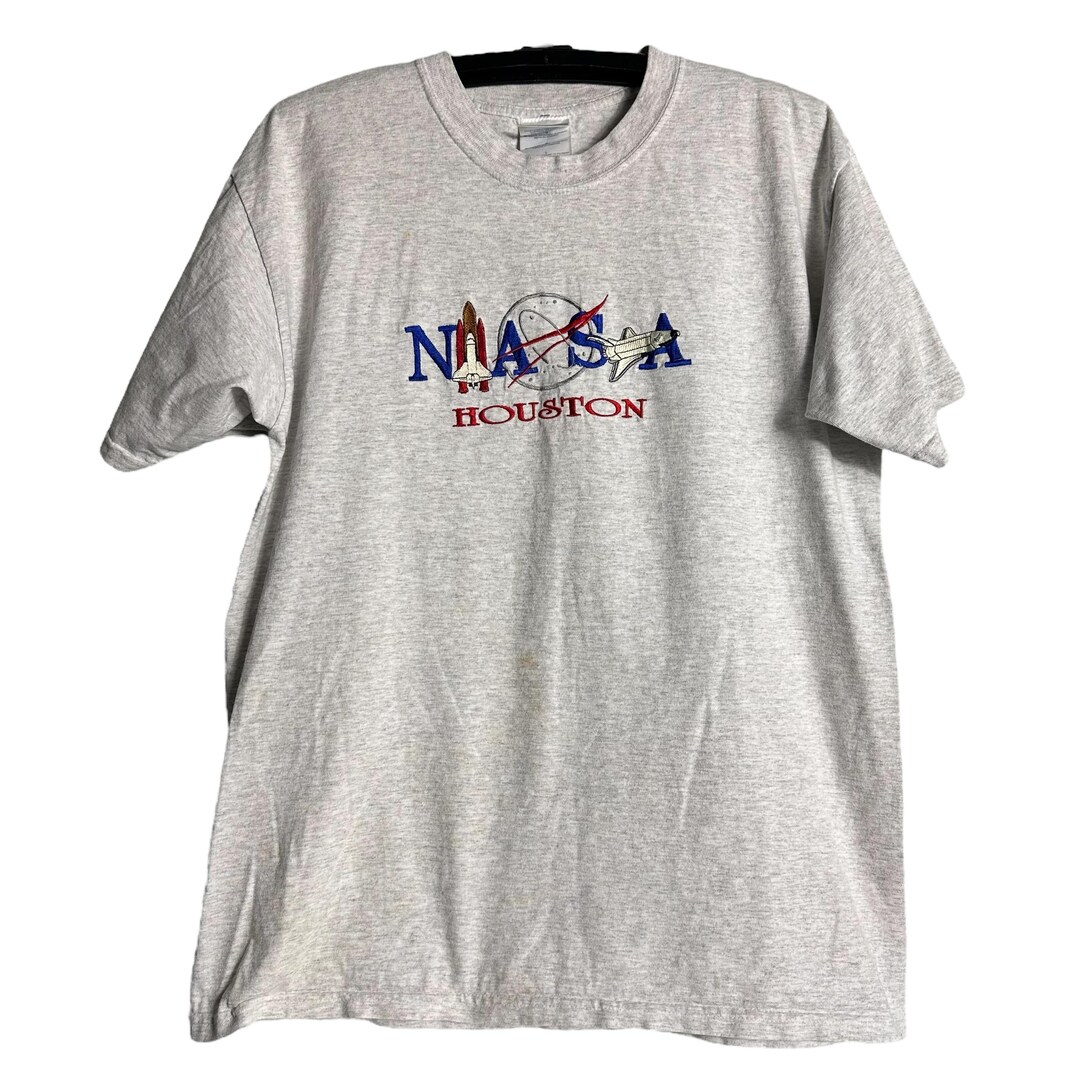 Vintage NASA Embroidery Logo Spell Out T-shirt - Etsy