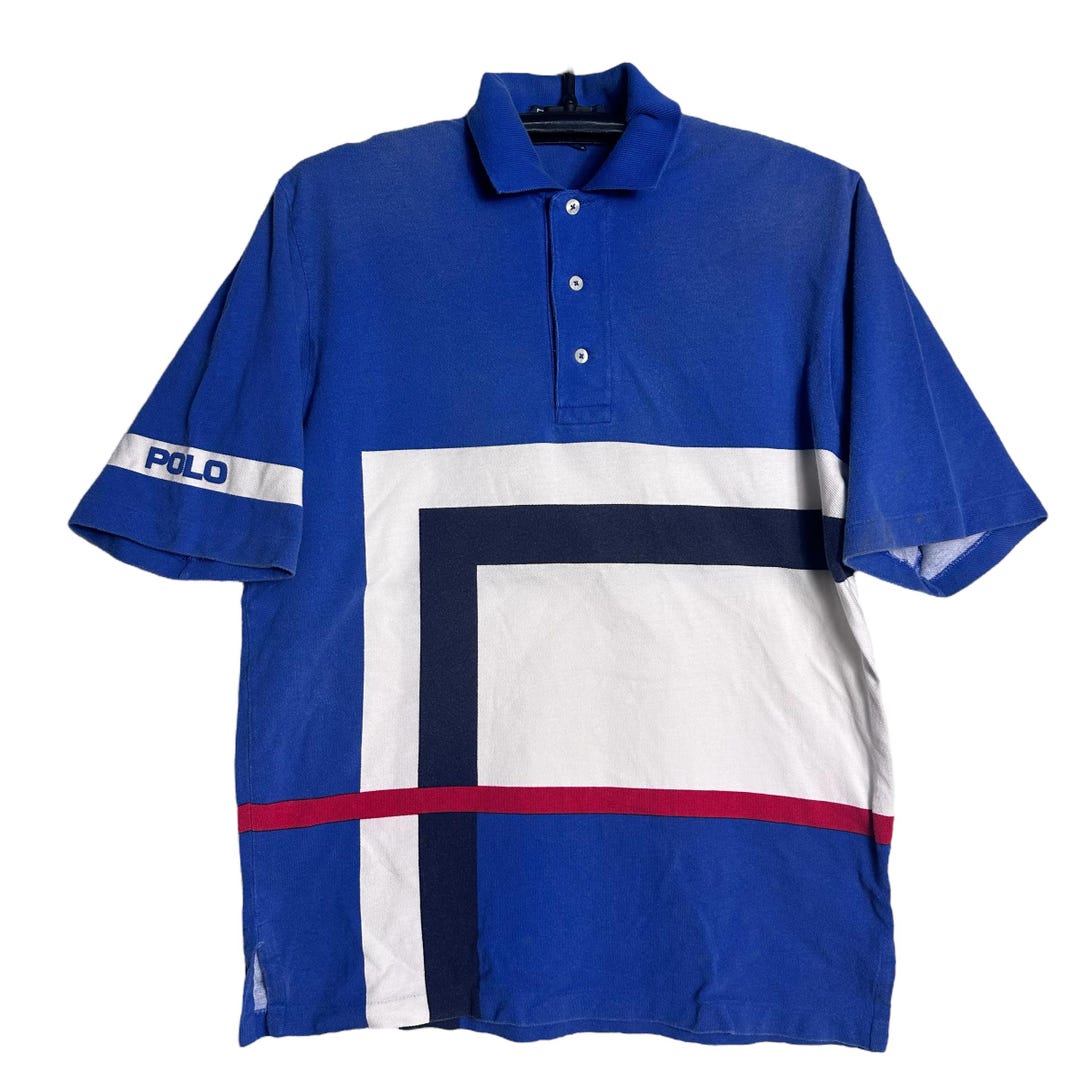 Vintage Polo Ralph Lauren Abstract Polo Shirt - Etsy