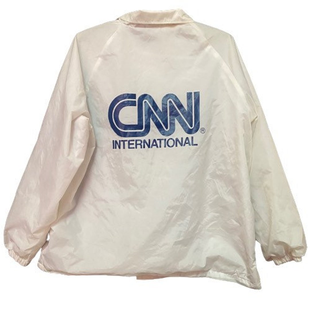 Vintage CNN International Push Button Windbreaker Jacket - Etsy