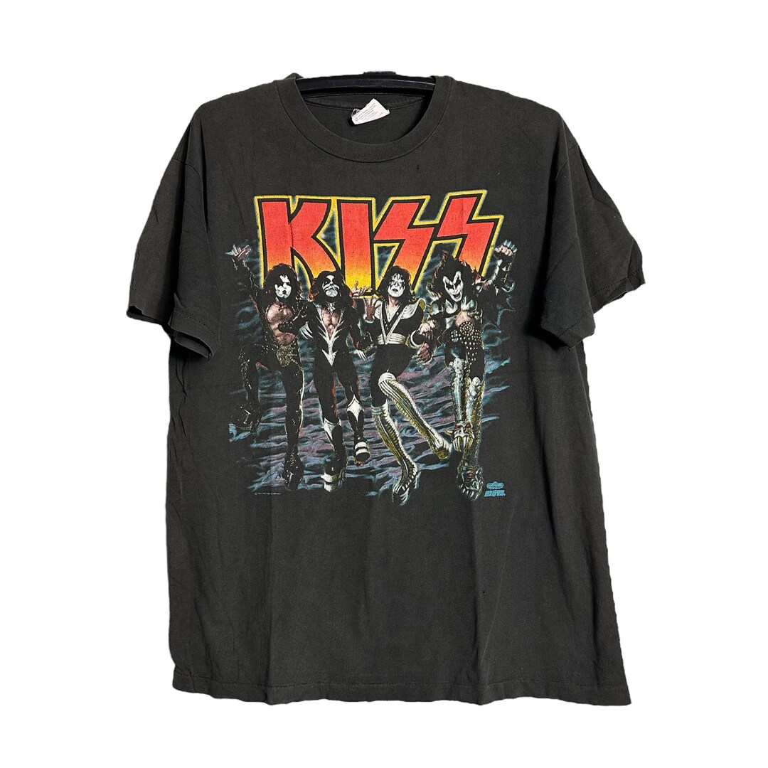 Vintage 90s Kiss Rock Band Destroyer T-shirt Single Stich - Etsy