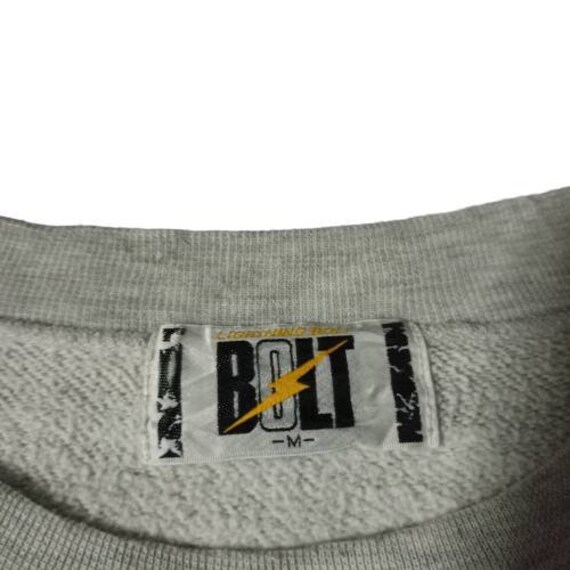 Vintage Lightning Bolt Spell Out Logo Sweatshirt - Gem