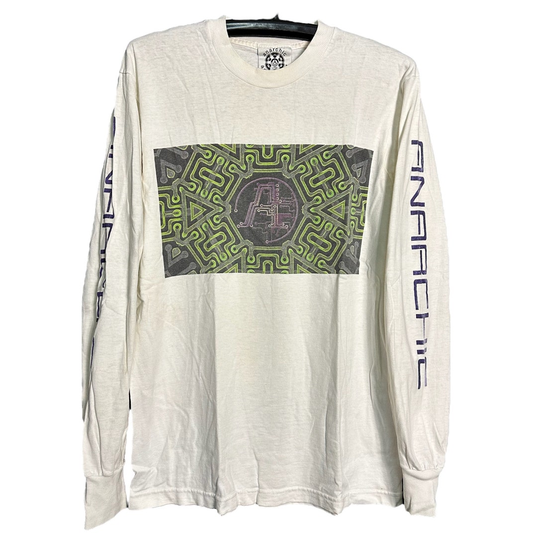 Vintage Anarchic Adjustment Long Sleeves Streetwear T-shirt Vintage Anarchic Adjustment Long Sleeves Streetwear T-shirt