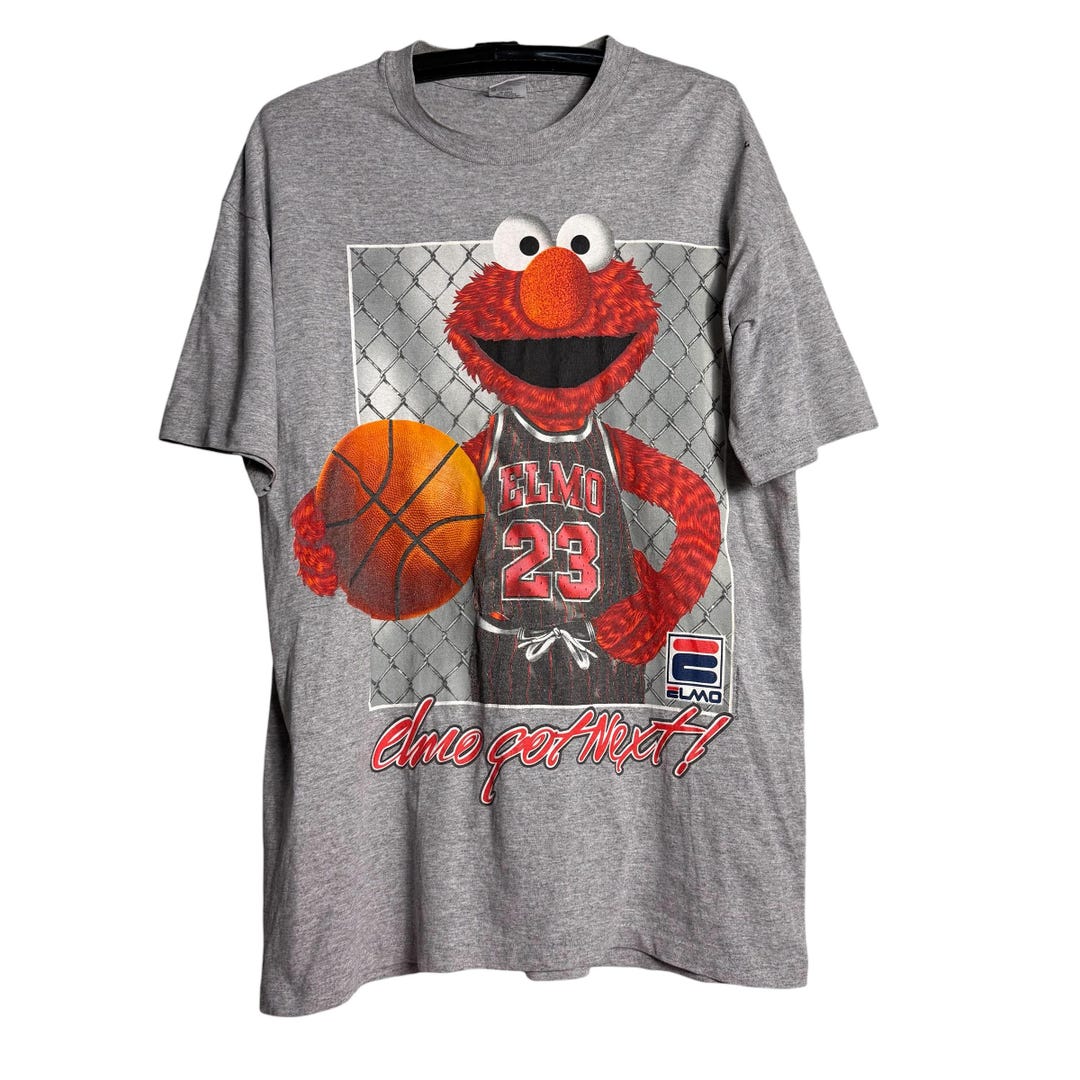 Vintage 90s Elmo Go Next Basketball Michael Jordan Fila Parody T-shirt ...