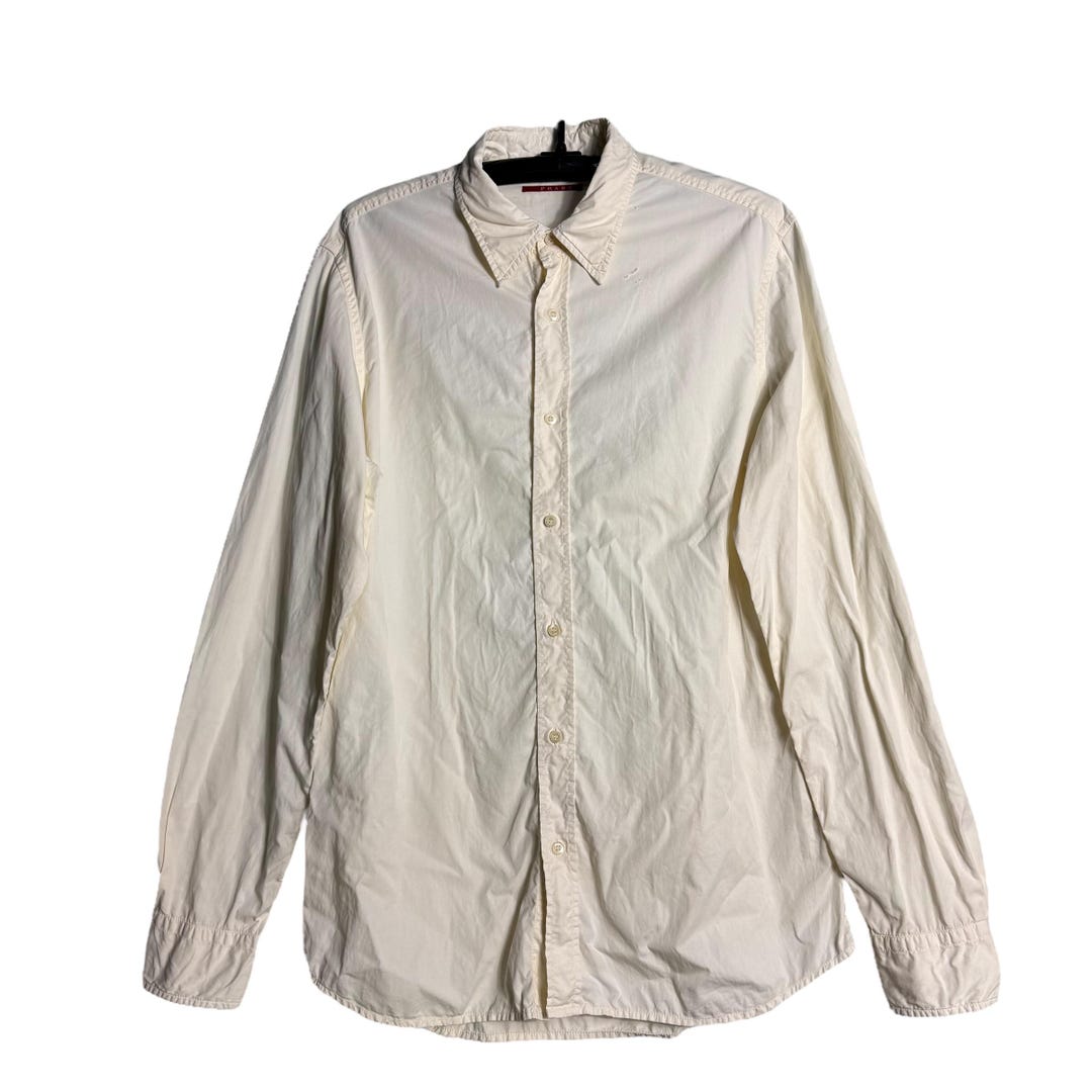 Vintage Prada Luxury L/sleeve Button up Shirt - Etsy