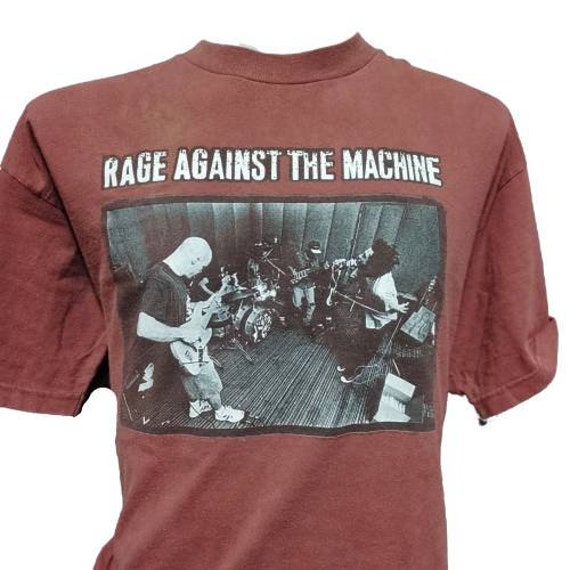 Vintage 90s Rage Against the Machine ROTM Band Shirt Red Color - Etsy