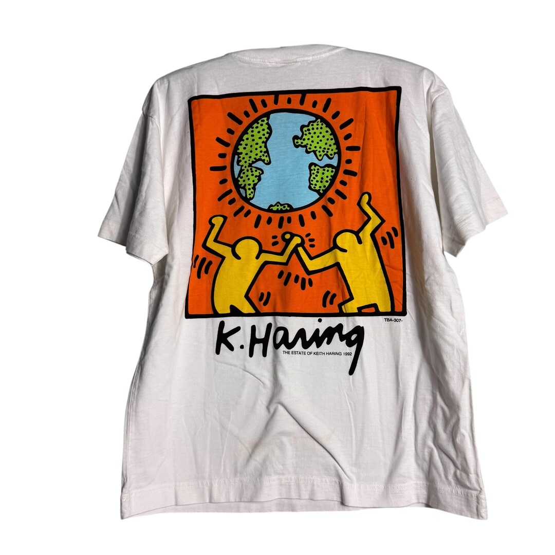 Vintage Keith Haring Earth Day Estate Art T-shirt - Etsy