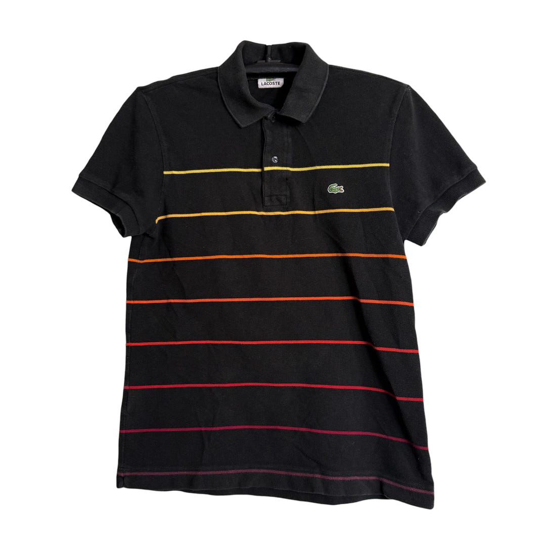 Vintage Lacoste Multicolor Stripes Polo Shirt - Etsy
