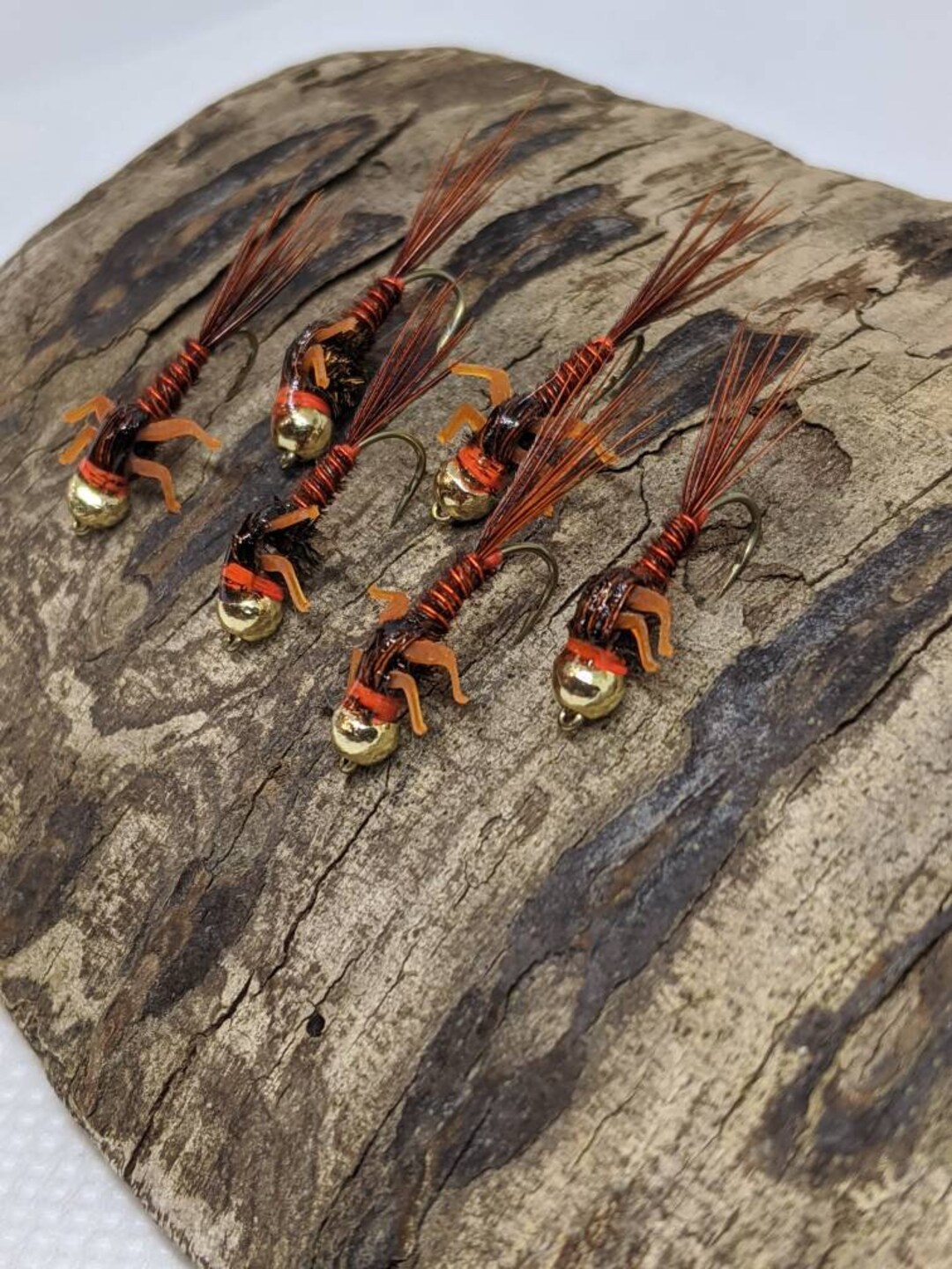 3ea Fire Orange Hotspot Nymphs - Etsy
