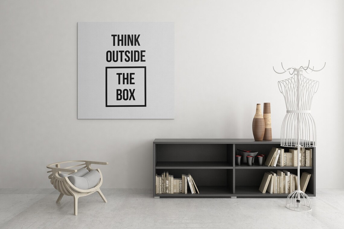 Think Outside the Box Printable Wall Art Digital Print | Etsy