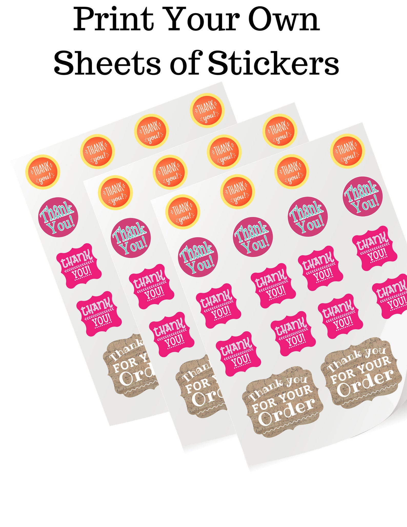 Stickers- Thank You Customer Appreciation Stickers-add to Packages-fun ...