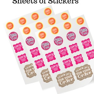 Stickers- Thank You Customer Appreciation Stickers-add to Packages-fun ...