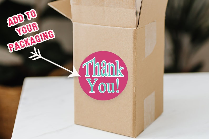 Stickers- Thank You Customer Appreciation Stickers-add to Packages-fun ...