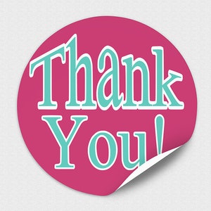 Stickers- Thank You Customer Appreciation Stickers-add to Packages-fun ...