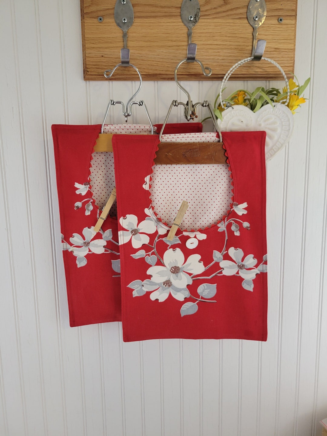 Clothes Pin Bag Peg Bag Cotton Clothes Pin Bag Vintage Clothes Pin Bag ...