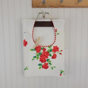 Clothes Pin Bag Peg Bag Cotton Clothes Pin Bag Vintage Clothes Pin Bag ...