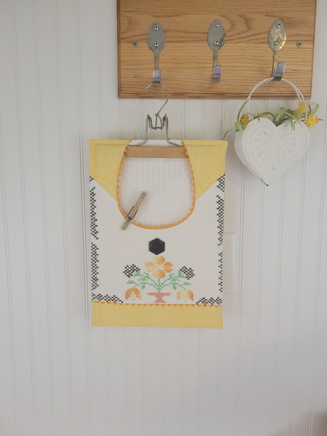 Clothes Pin Bag Peg Bag Cotton Clothes Pin Bag Vintage Clothes Pin Bag ...