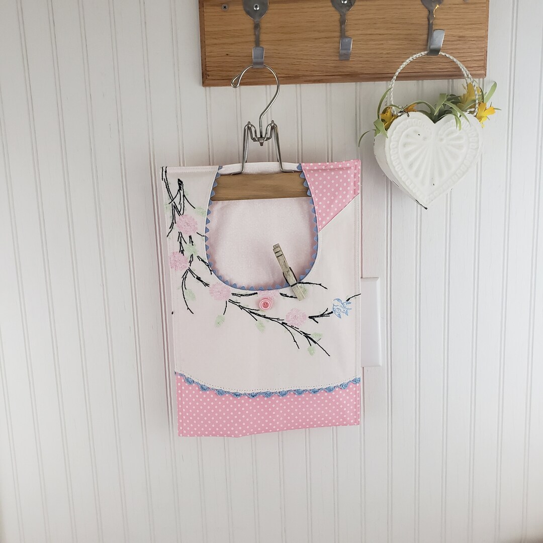 Clothes Pin Bag Peg Bag Cotton Clothes Pin Bag Vintage Clothes Pin Bag ...