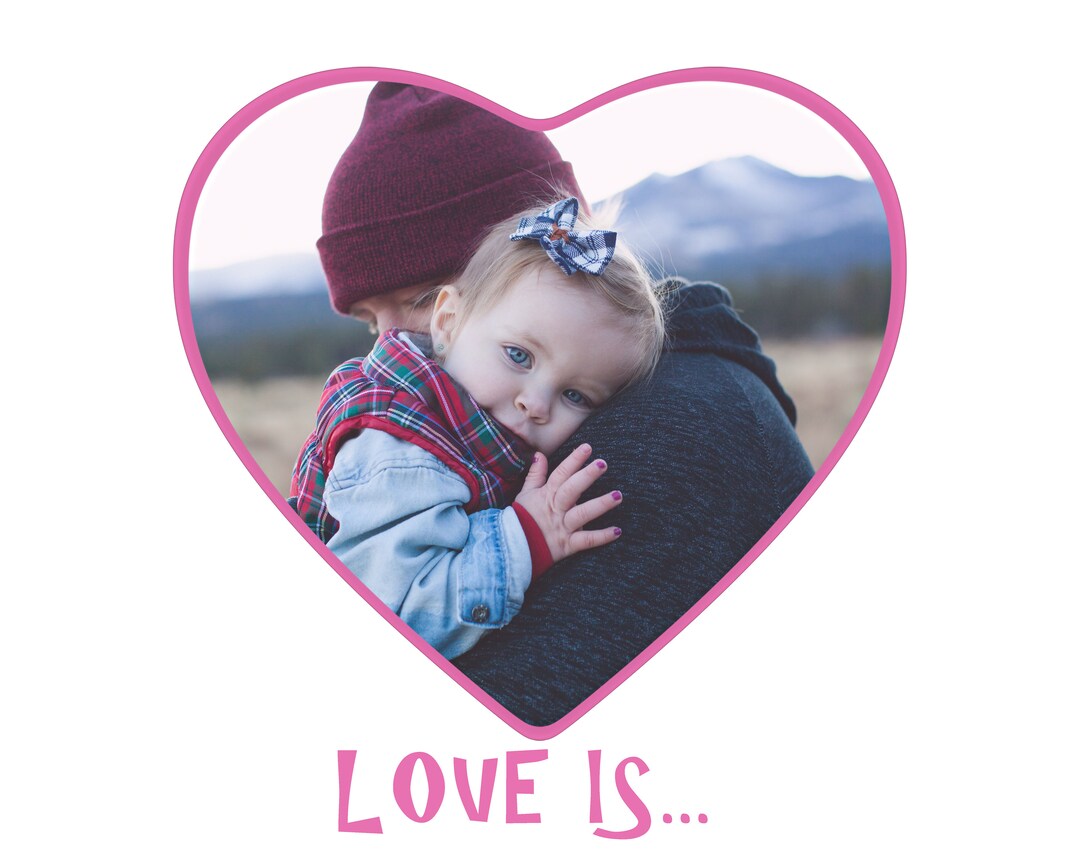 Valentine's Day HEART Photoshop Template - Etsy