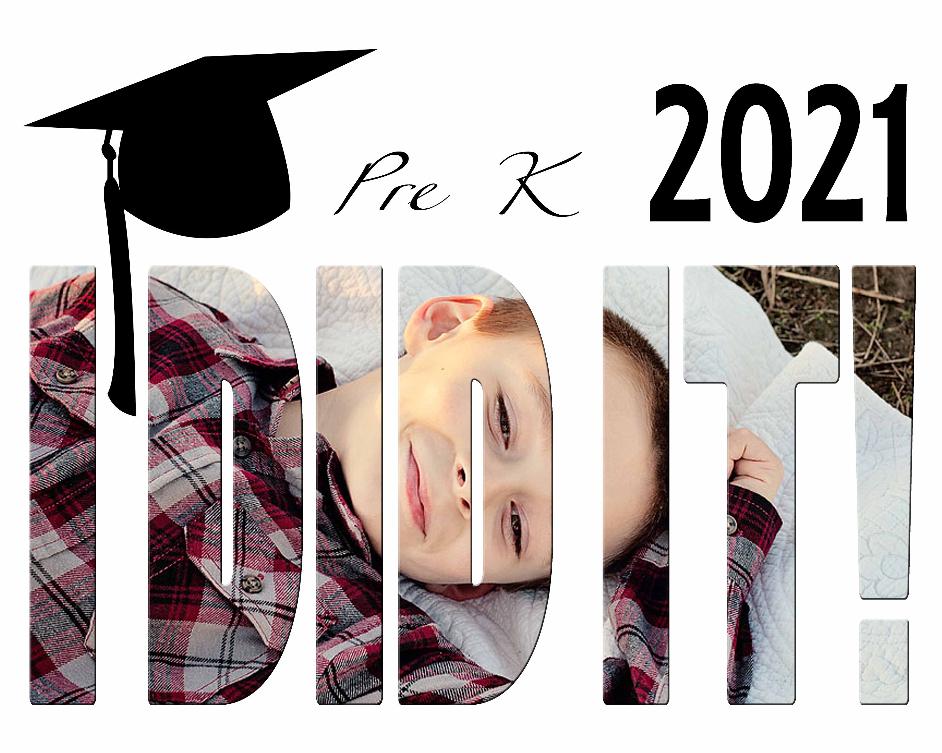 2021 Elementary School Graduate Photoshop Template, Preschool, Pre K ...
