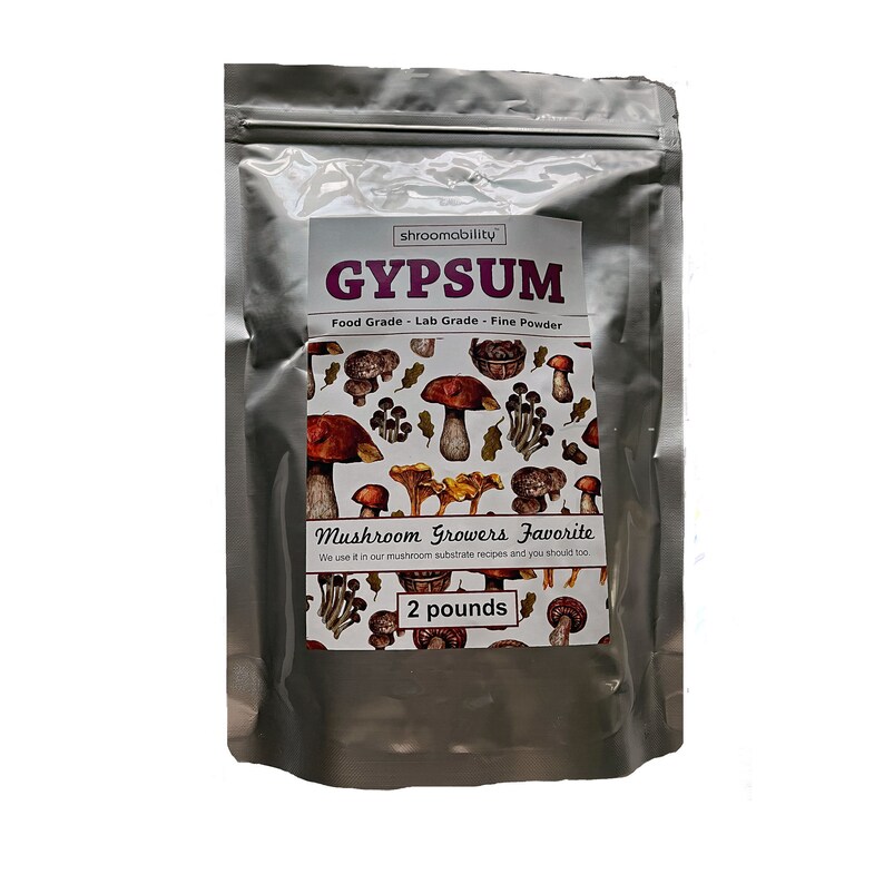 Fine Gypsum Powder for Growing Mushrooms Lab-grade 2 Lb Food-grade ...