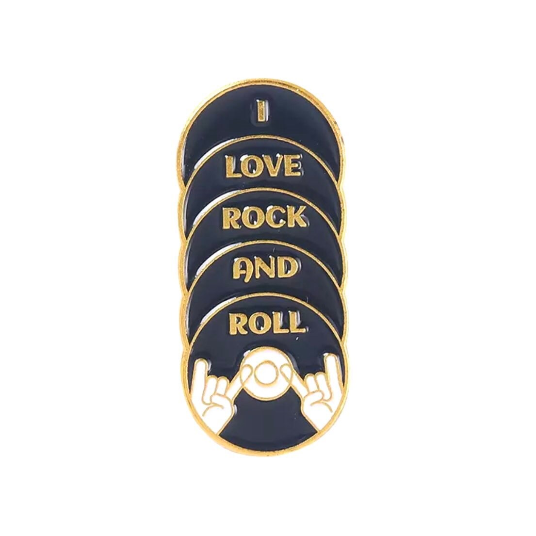 I Love Rock and Roll Enamel Pin Music Pin - Etsy